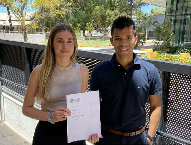 Emily King receives Geoffrey Blee Neuroscience Honours Prize - Perron ...